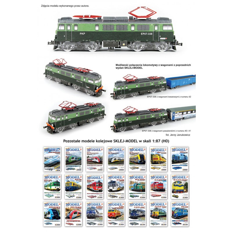 SKLEJ MODEL 43 [1:87] EP07-338 Lokomtywa elektryczna PKP Intercity ...