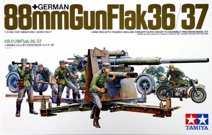 TAMIYA 35017 [1:35] 88mm Gun Flak 36/37 :: Sklep Modelarski ww-model.pl